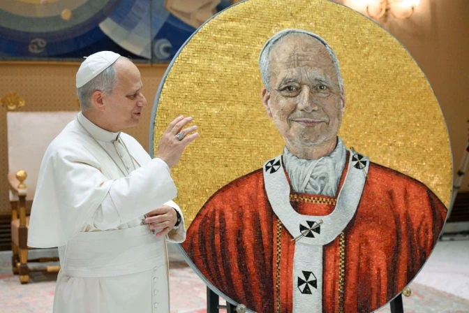 Mosaic bearing Pope Leo XIV’s portrait readied for St. Paul Outside the ...